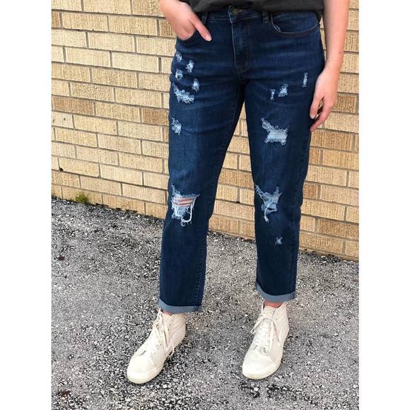 Lucky & Blessed | Jeans | New Lucky Blessed Midrise Ripped Boyfriend ...